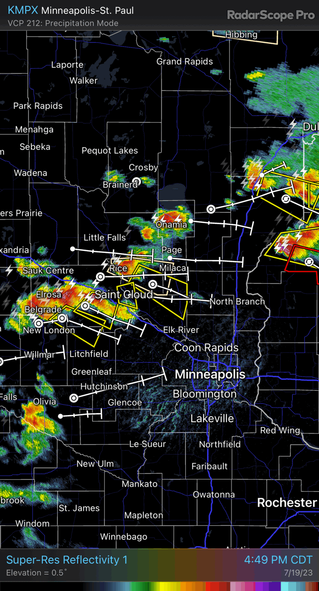 Severe Thunderstorm Watch Storms Pushing East Towards Twin Cities