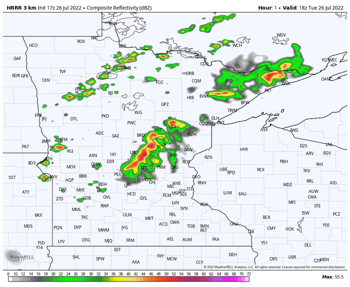 Where heavy rain, storms are expected Tuesday night in Minnesota ...