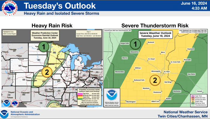 Extreme rain totals, severe storms expected this week in Minnesota ...