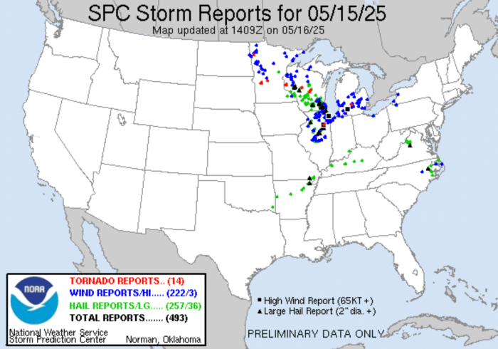 Tornado reports, thousands still without power after Thursday storms ...