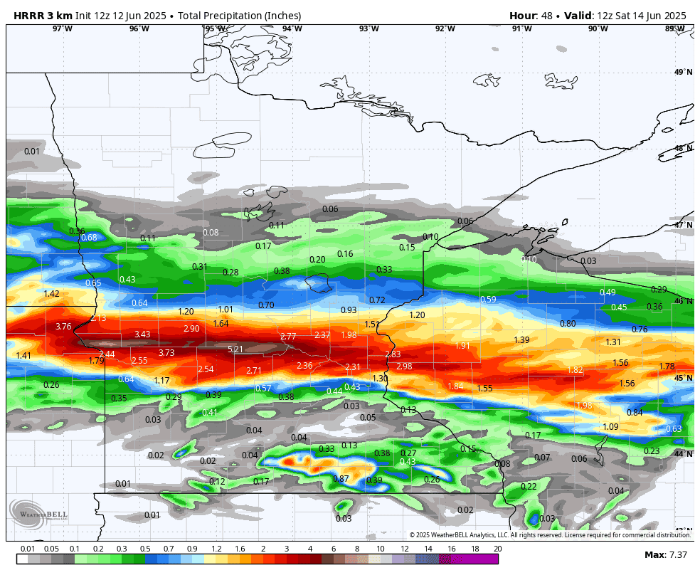 2? 3? 4? 5? 6? How many inches of rain are about to fall in Minnesota ...