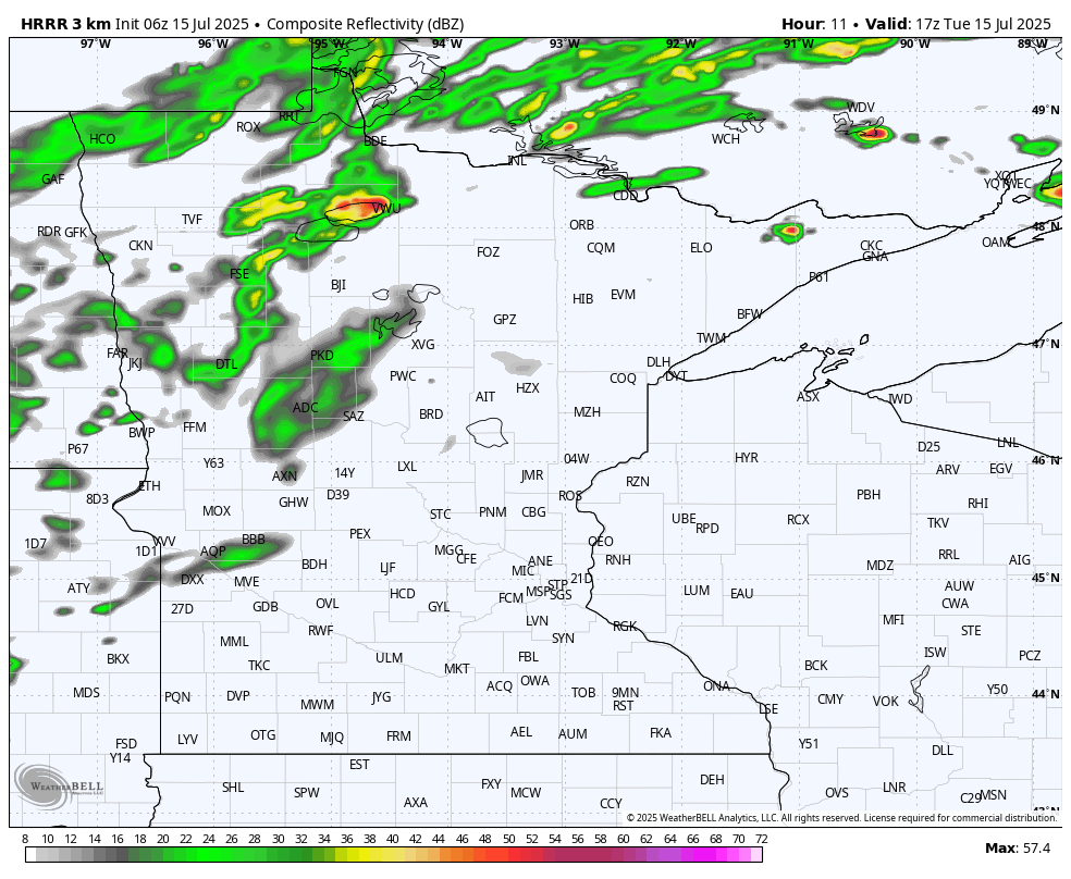 Torrential rain, flash flooding, large hail, damaging winds possible in ...