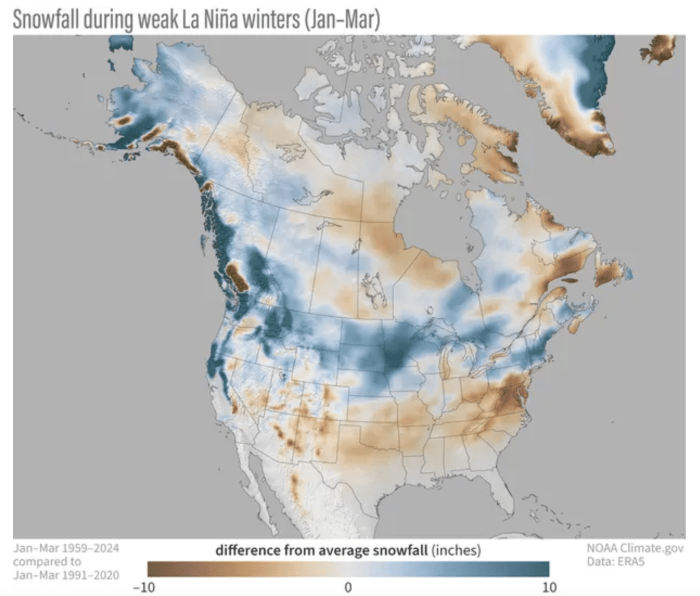 Will the return of La Niña have any impact Minnesota's winter snow and ...