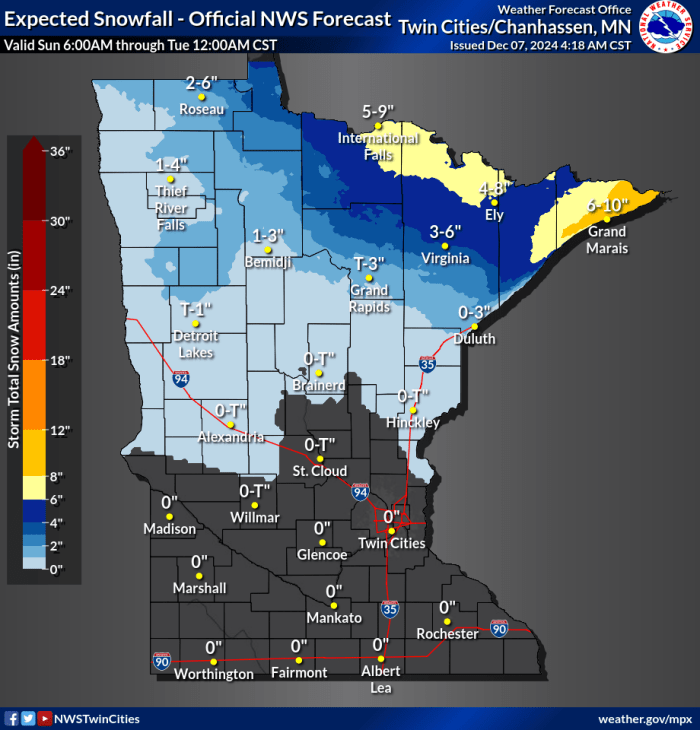 Winter storm watch issued in Minnesota; up to 12 inches of snow ...