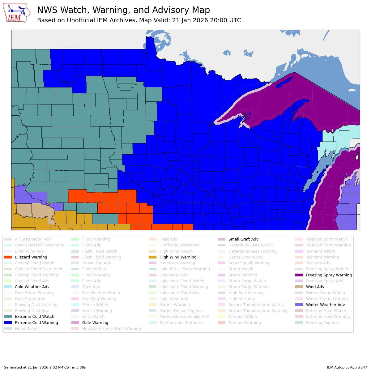 Tracking snow Wednesday in Minnesota; extreme cold warnings issued ...