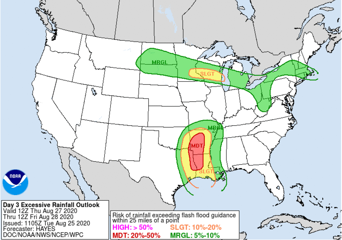 Ahead of Hurricane Laura, 'Predecessor Rain Event' could impact ...