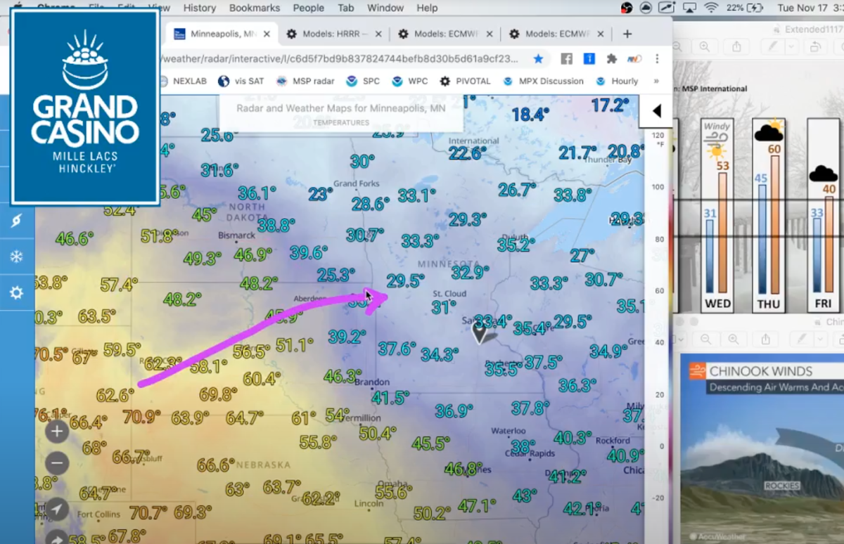 Nov. 17 Novak Weather: Chinook winds signal warmer temps - Bring Me The ...