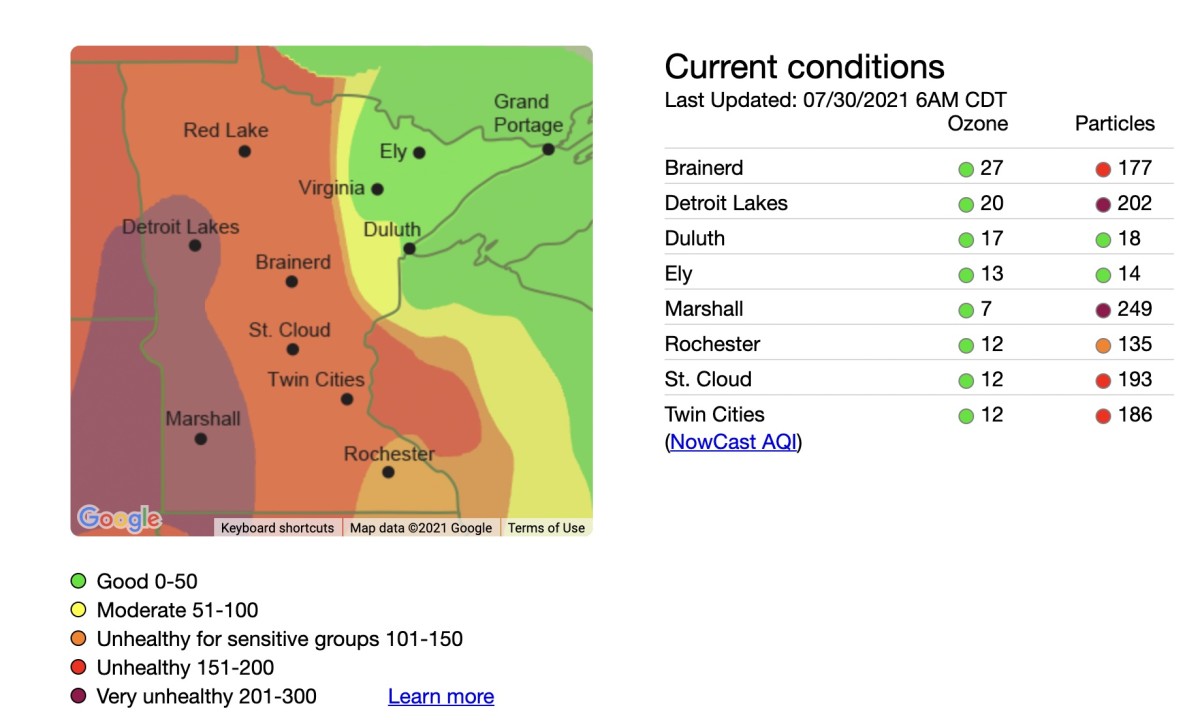 Air quality still bad on Friday as wildfire smoke continues to blanket ...