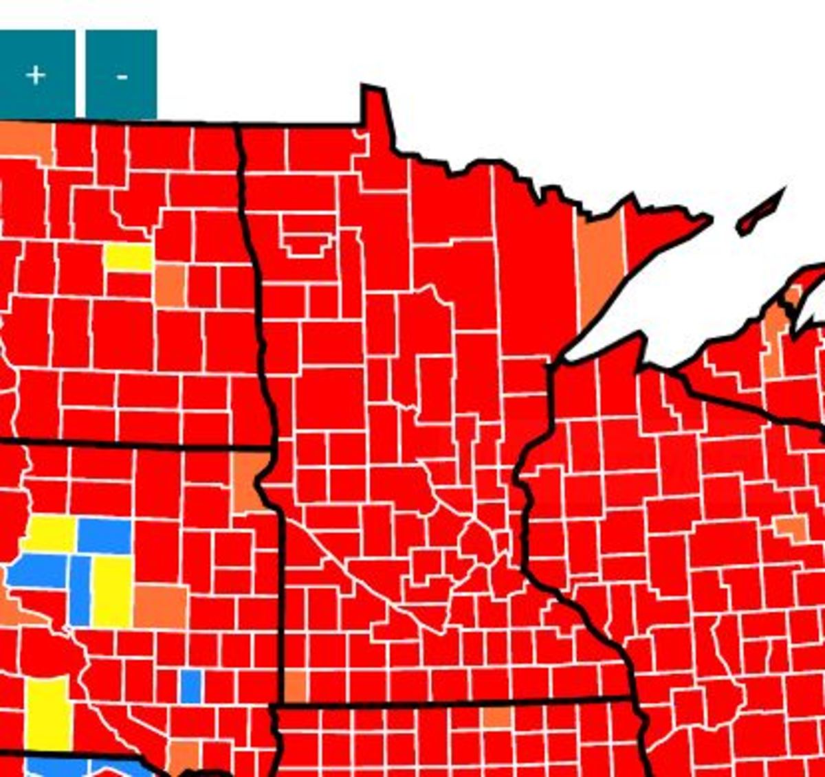 All but 2 Minnesota counties have 'high' level of COVID-19 transmission ...