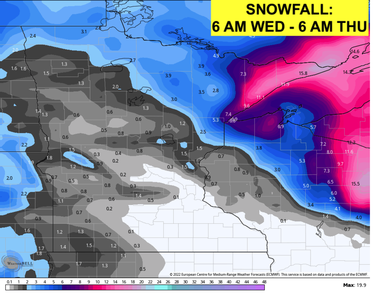 On the eve of the storm, here's how much snow is possible Minnesota ...