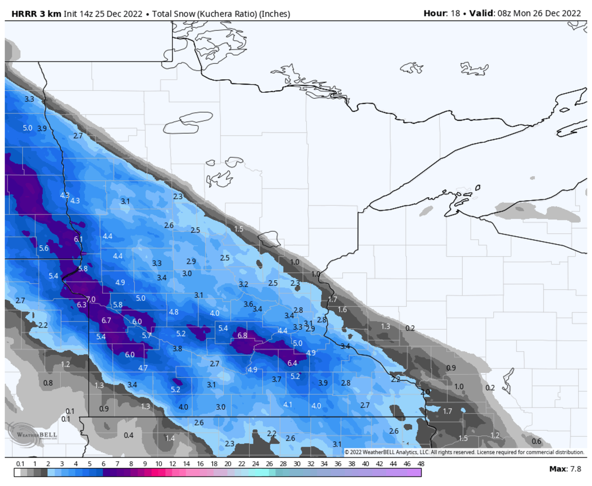 Snowy Christmas Day in Minnesota: Where and how much? - Bring Me The News