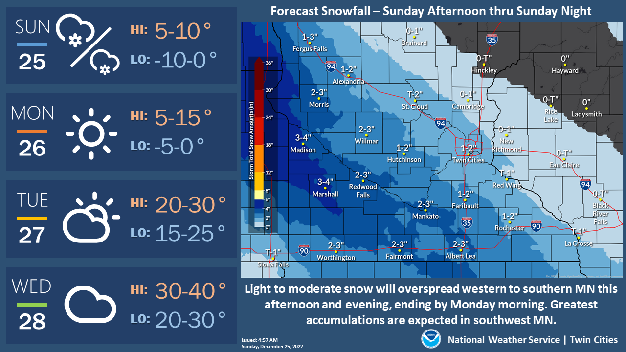 Snowy Christmas Day in Minnesota: Where and how much? - Bring Me The News