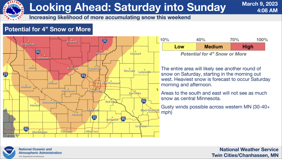 Minnesota weather: 4-5 inches for the Twin Cities Thursday; more ...
