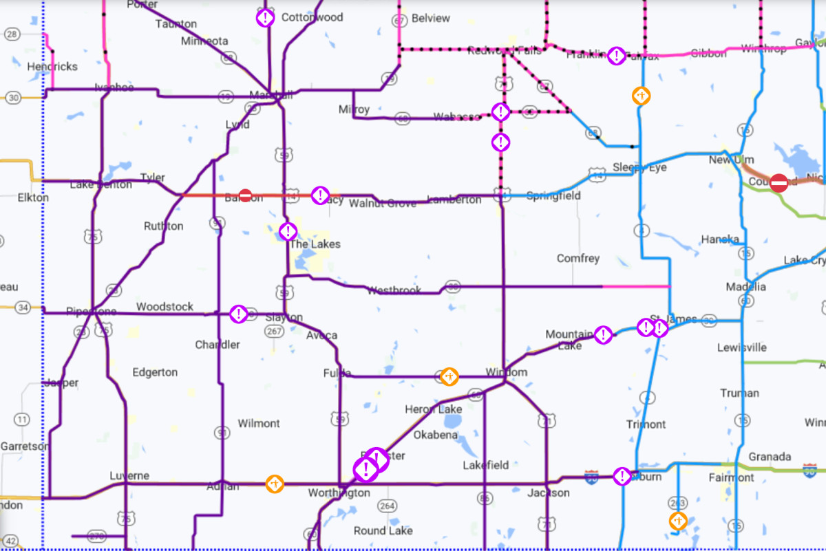 MnDOT closes portion of Hwy. 14; no-travel advised for SW Minnesota ...