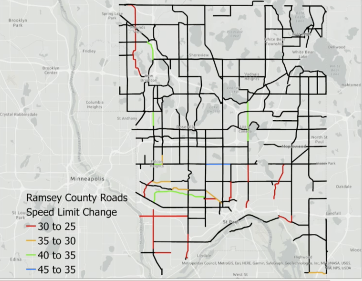 Ramsey County to lower speed limits on over 30 road sections with bike ...
