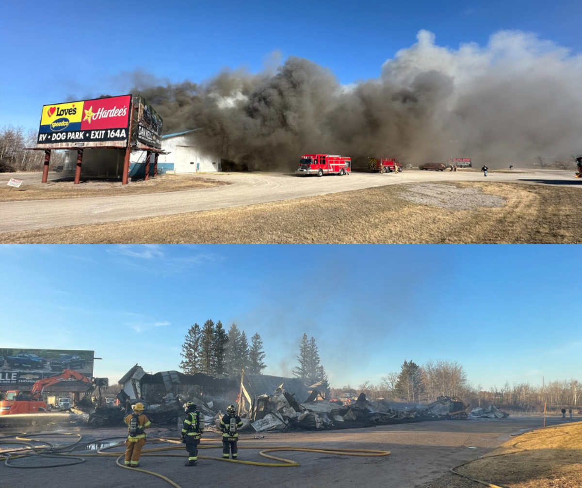 Eight semi-trucks destroyed in Stearns County shop fire - Bring Me The News