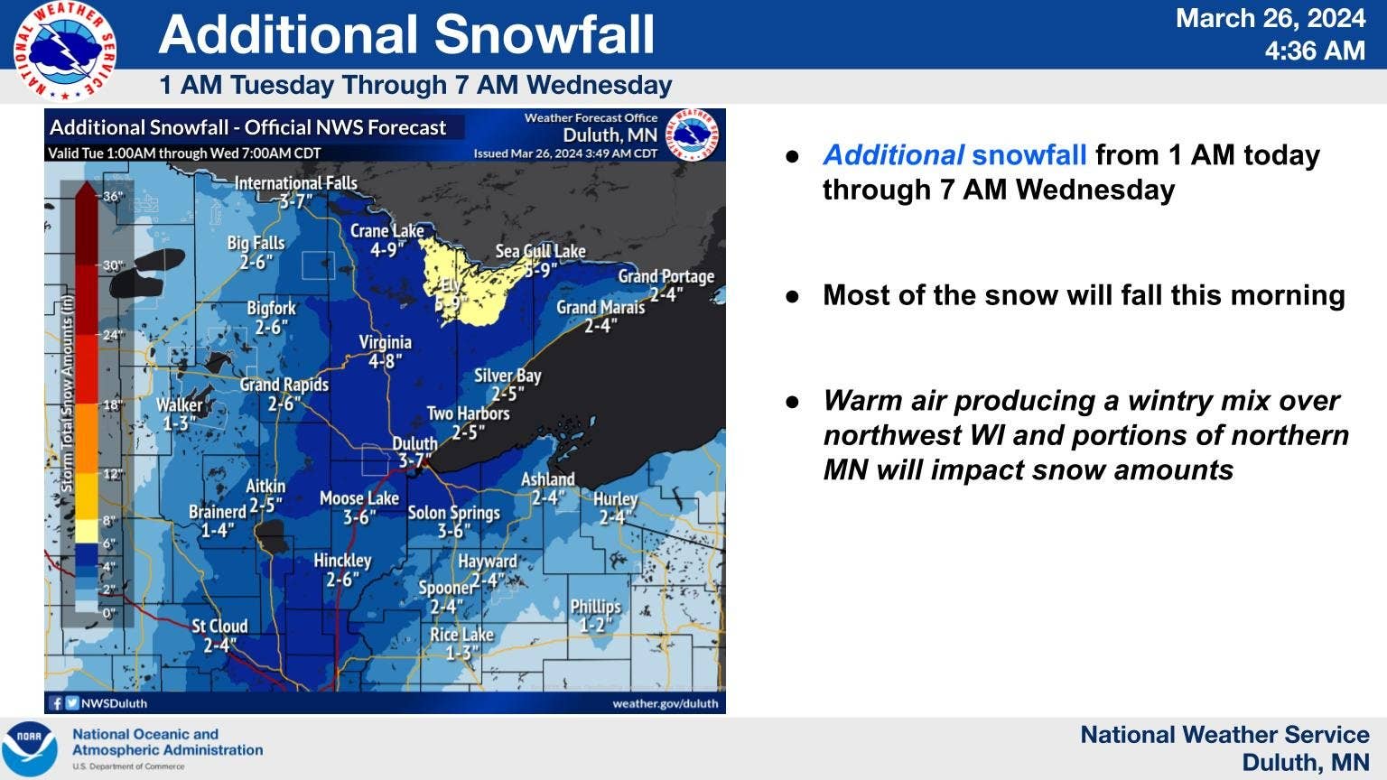 Heavy bursts of snow may accumulate as temps drop Tuesday in Minnesota ...