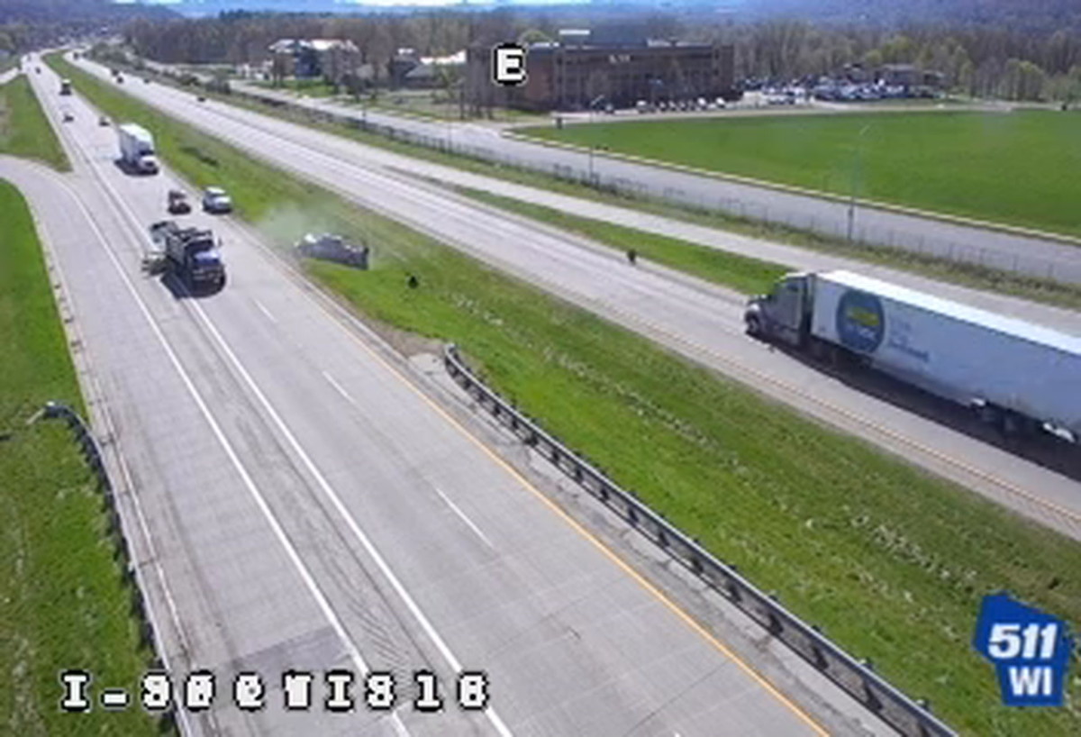 Pickup truck slams into Wisconsin Department of Transportation vehicle ...