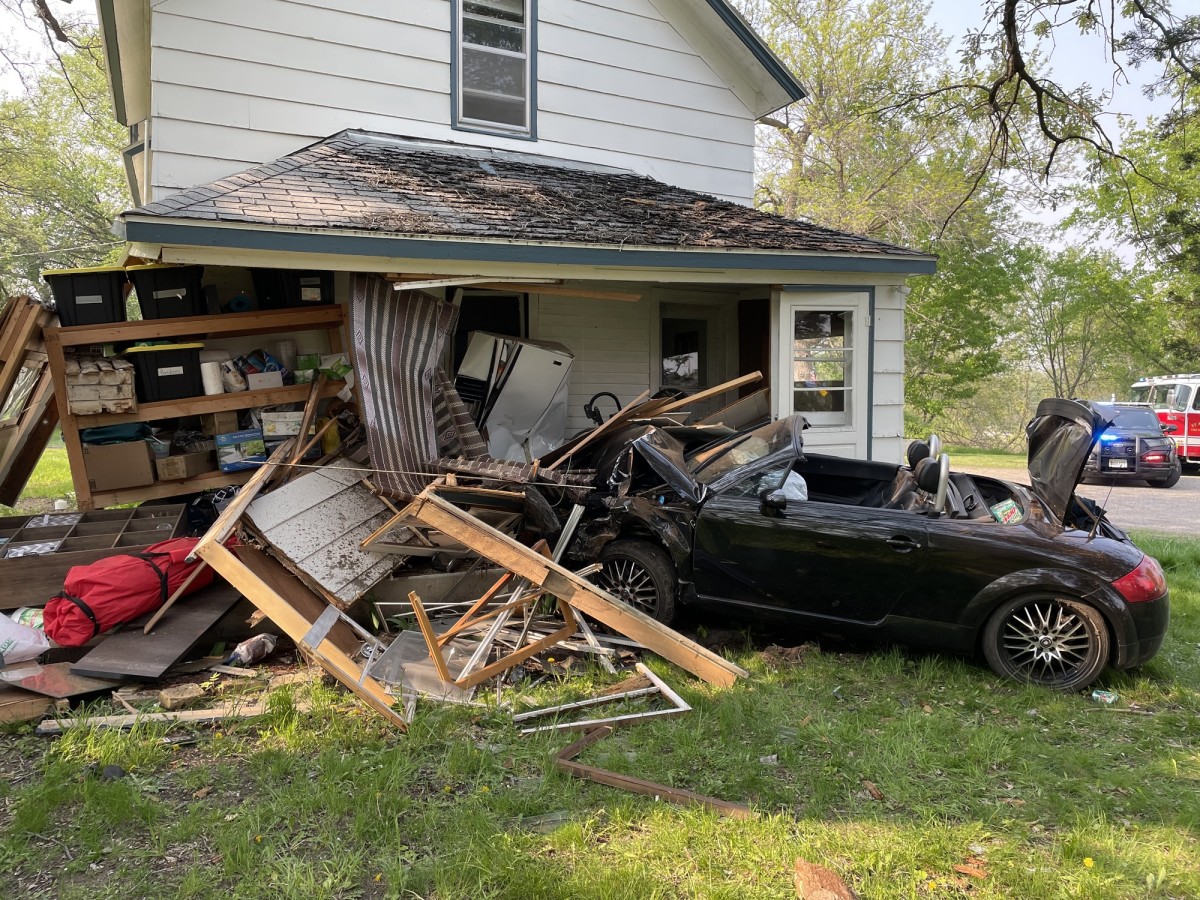 Driver misses stop sign, crashes Audi convertible into Stearns County ...