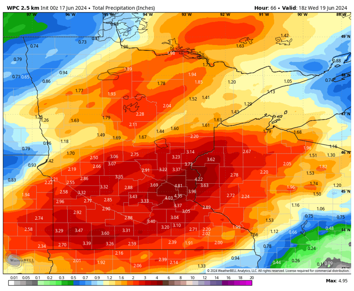 Flood watch in MN: 3-6 inches common and up to 10 inches possible ...