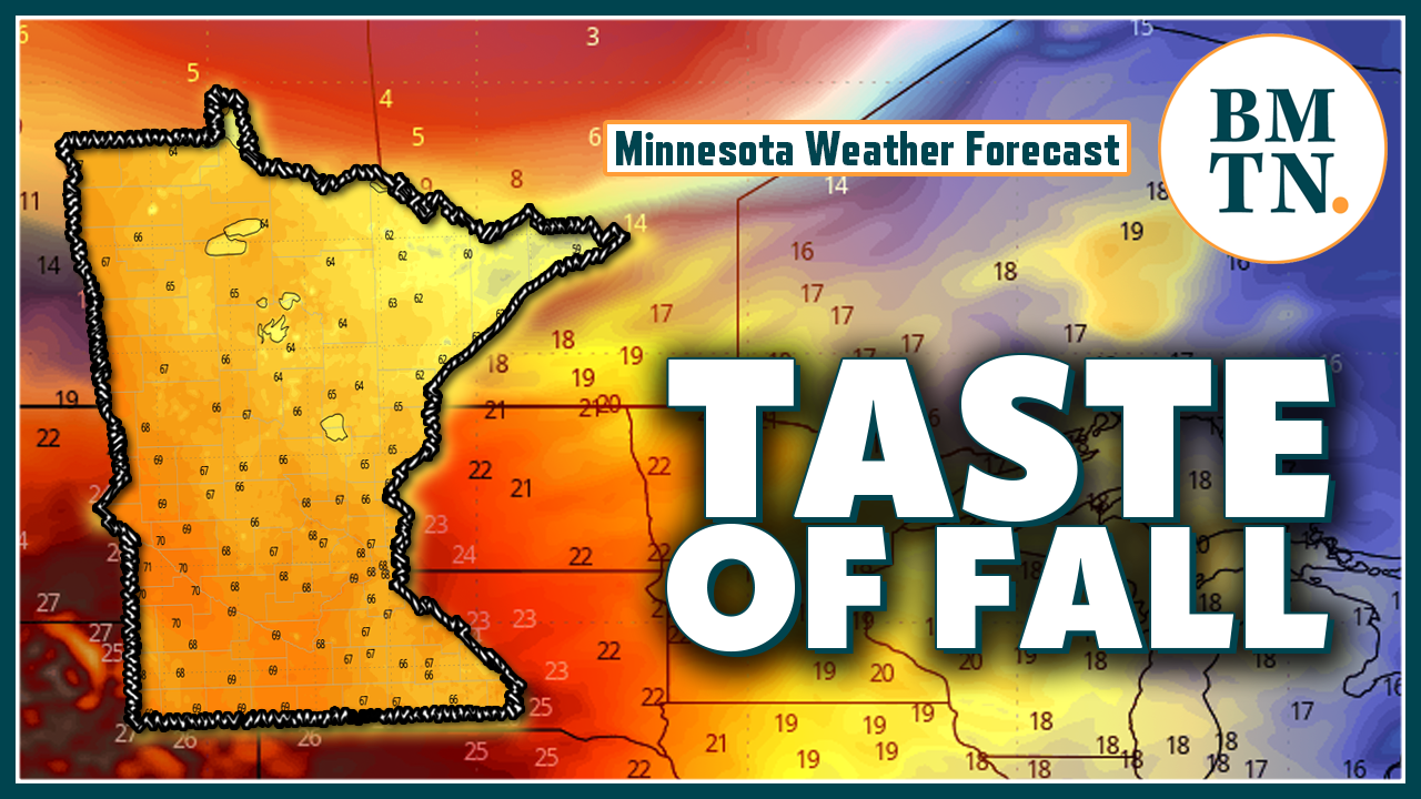 Fall-like air settles in ahead of a return to summer warmth next week ...