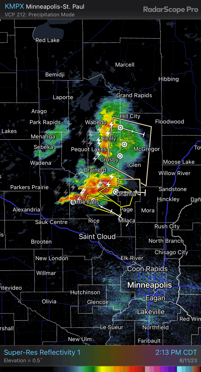 Severe thunderstorm warning in Twin Cities; golf ball-sized hail ...