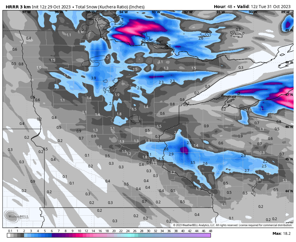 Snow set fall across Minnesota Monday as clipper moves through - Bring ...