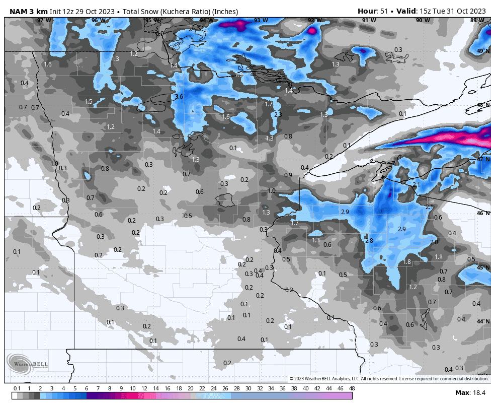 Snow set fall across Minnesota Monday as clipper moves through - Bring ...