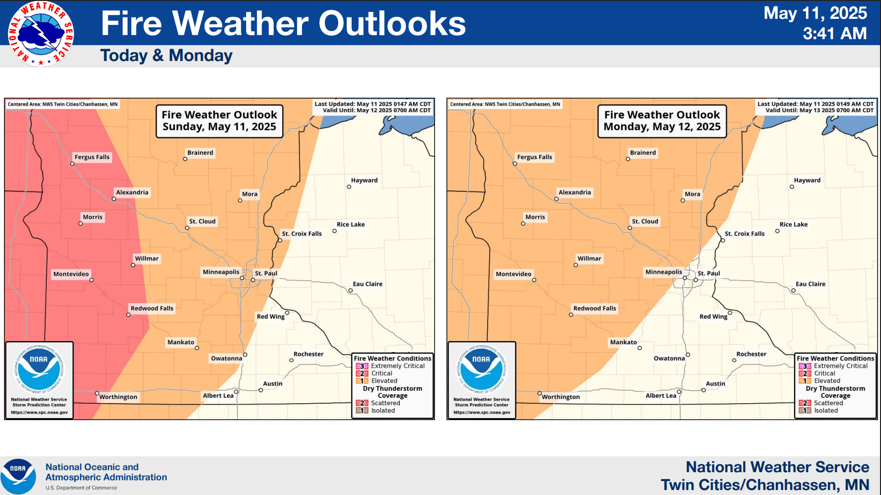 77 Minnesota counties in red flag warning due to 'rare and concerning ...