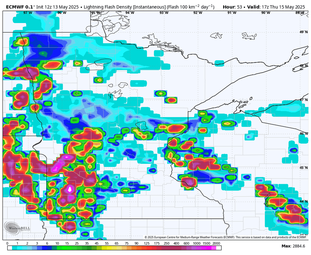 Bullseye for severe storms Thursday moves closer to the Twin Cities ...