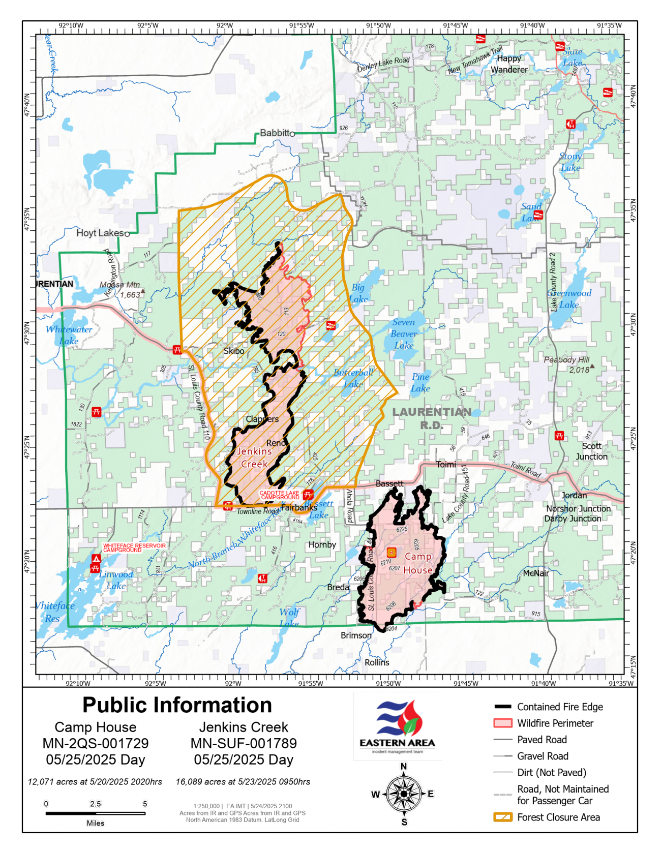 Sunday updates on the Camp House, Jenkins Creek, Horse River wildfires ...