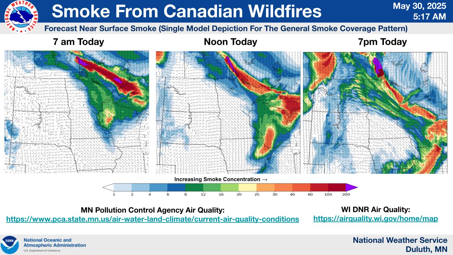 See the clouds over Minnesota Friday? Yeah ... it's wildfire smoke ...