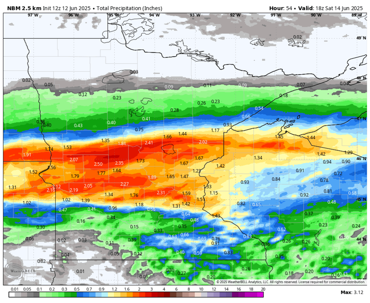 2? 3? 4? 5? 6? How many inches of rain are about to fall in Minnesota ...