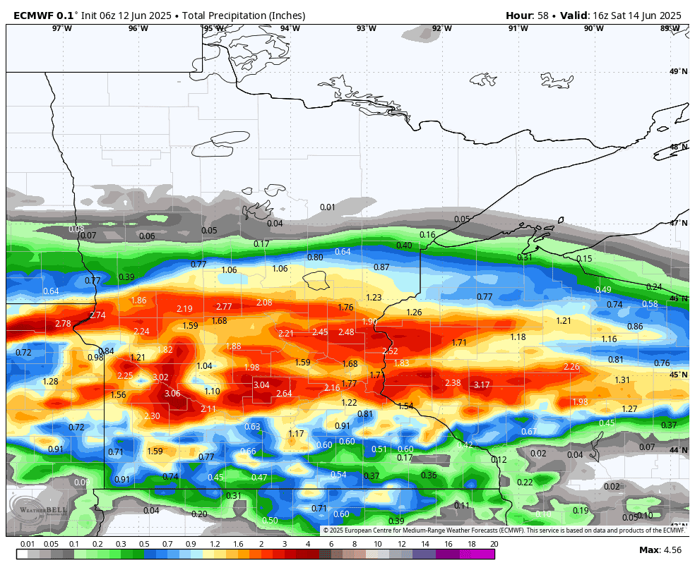 2? 3? 4? 5? 6? How many inches of rain are about to fall in Minnesota ...