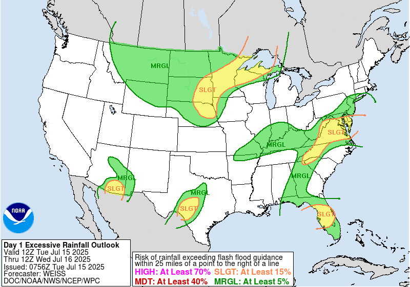 Torrential rain, flash flooding, large hail, damaging winds possible in ...