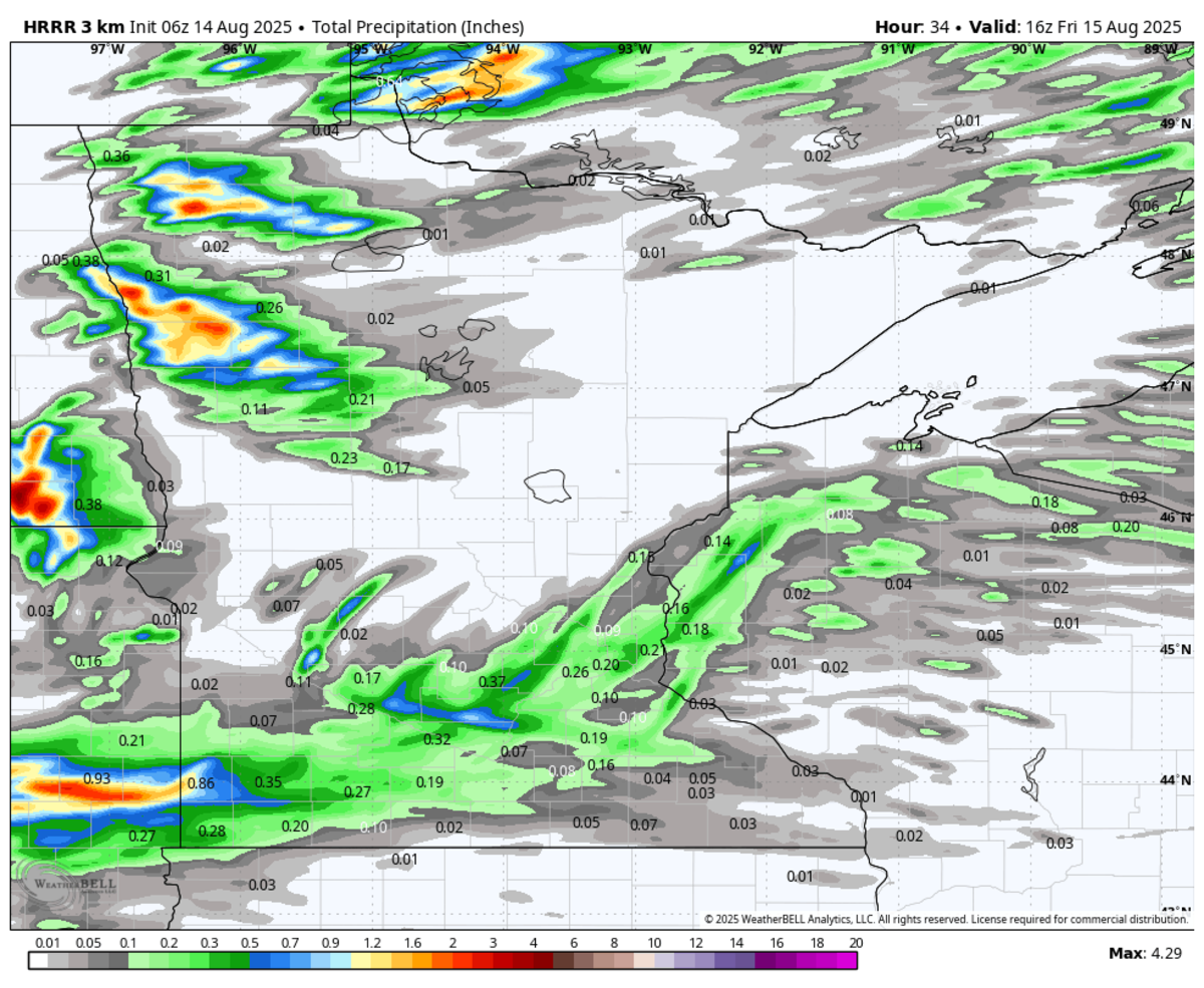 Numerous rounds of heavy storms for Minnesota as frontal boundary ...