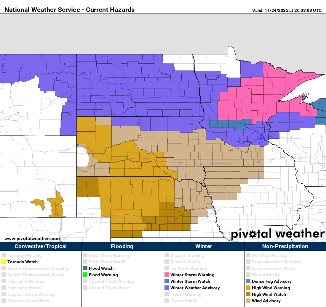Winter storm warning issued as heavy snow hits Minnesota two days ...