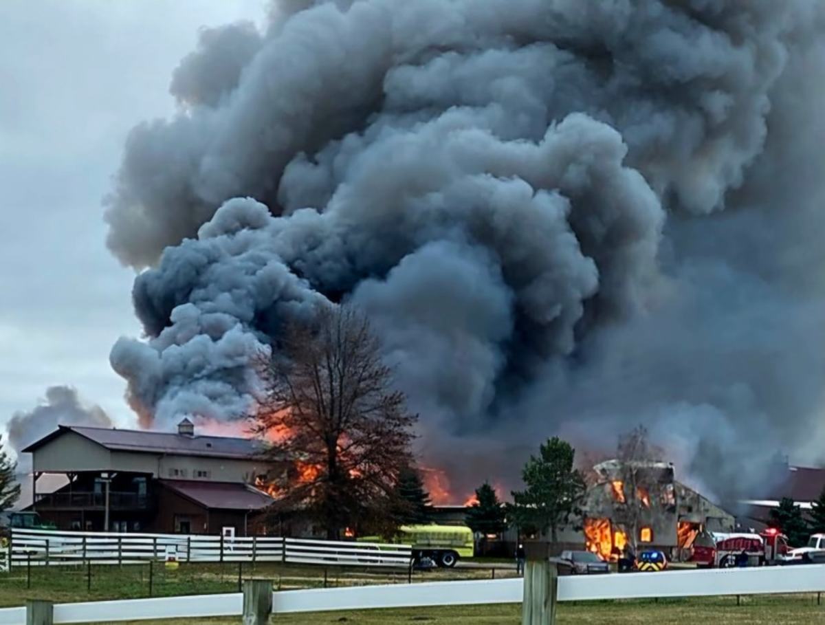Massive blaze damages Minnesota Equestrian Center in Winona County ...