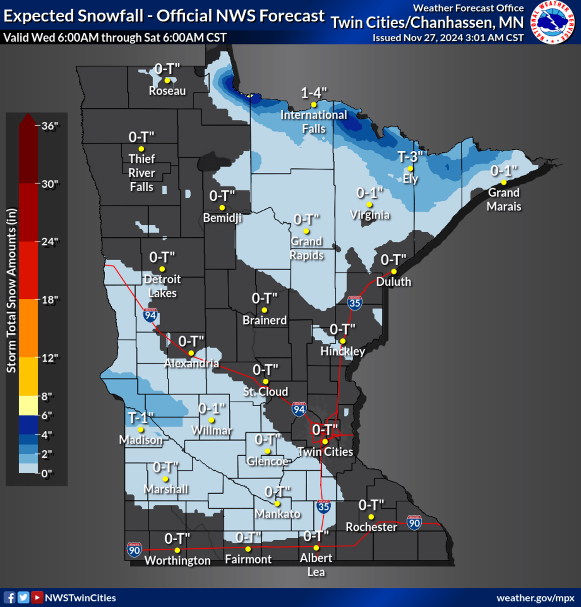 Snow could cause Thanksgiving travel problems in parts of Minnesota ...
