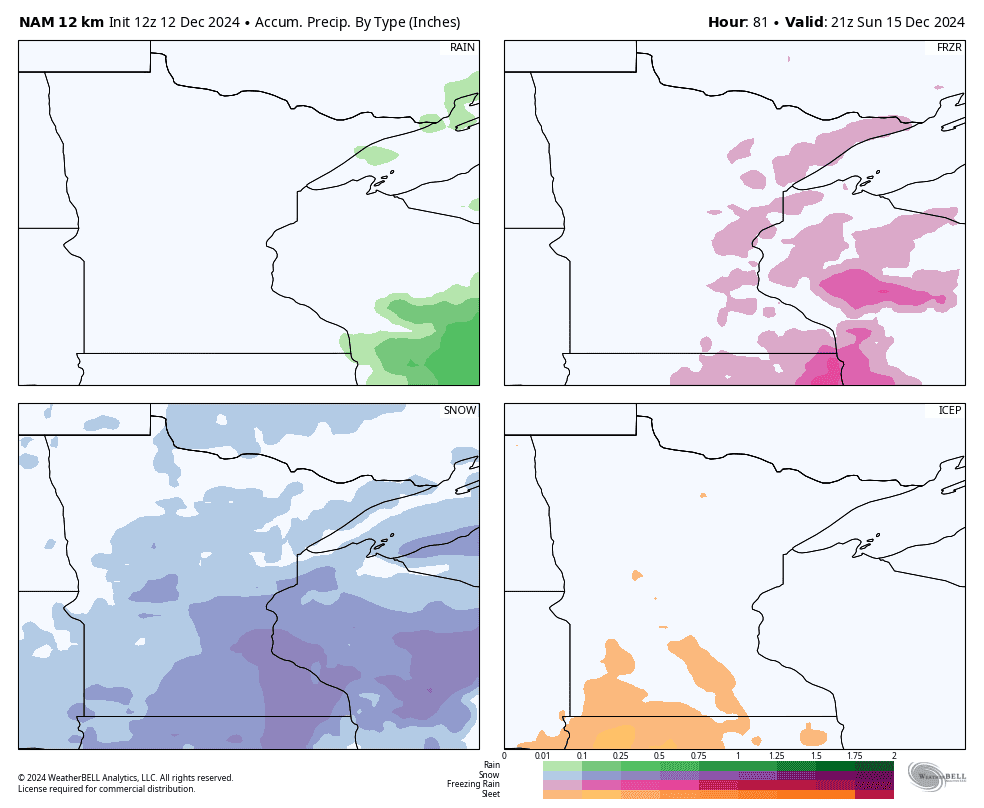 Slippery Saturday in Minnesota? Freezing rain more likely in latest ...