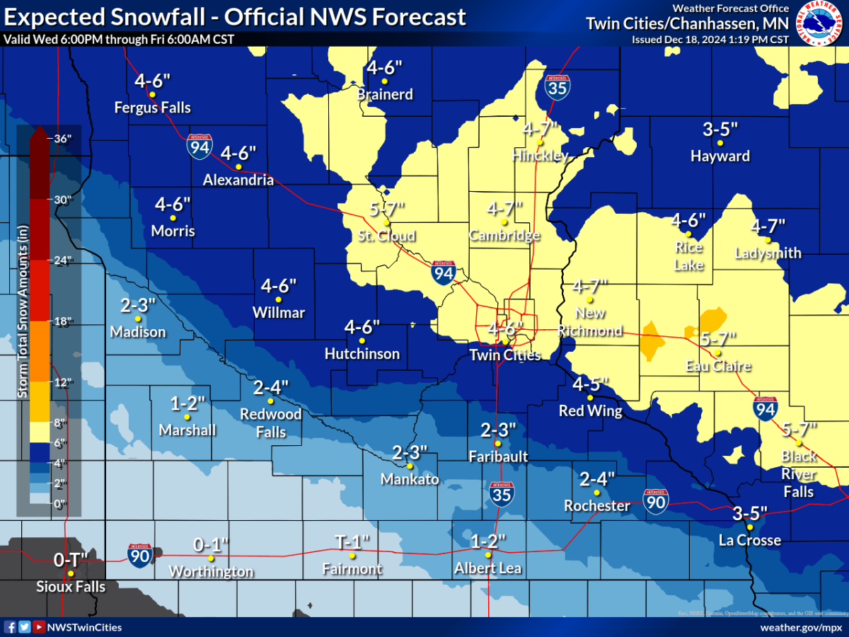 Winter storm warning for Twin Cities: 7 inches possible - Bring Me The News