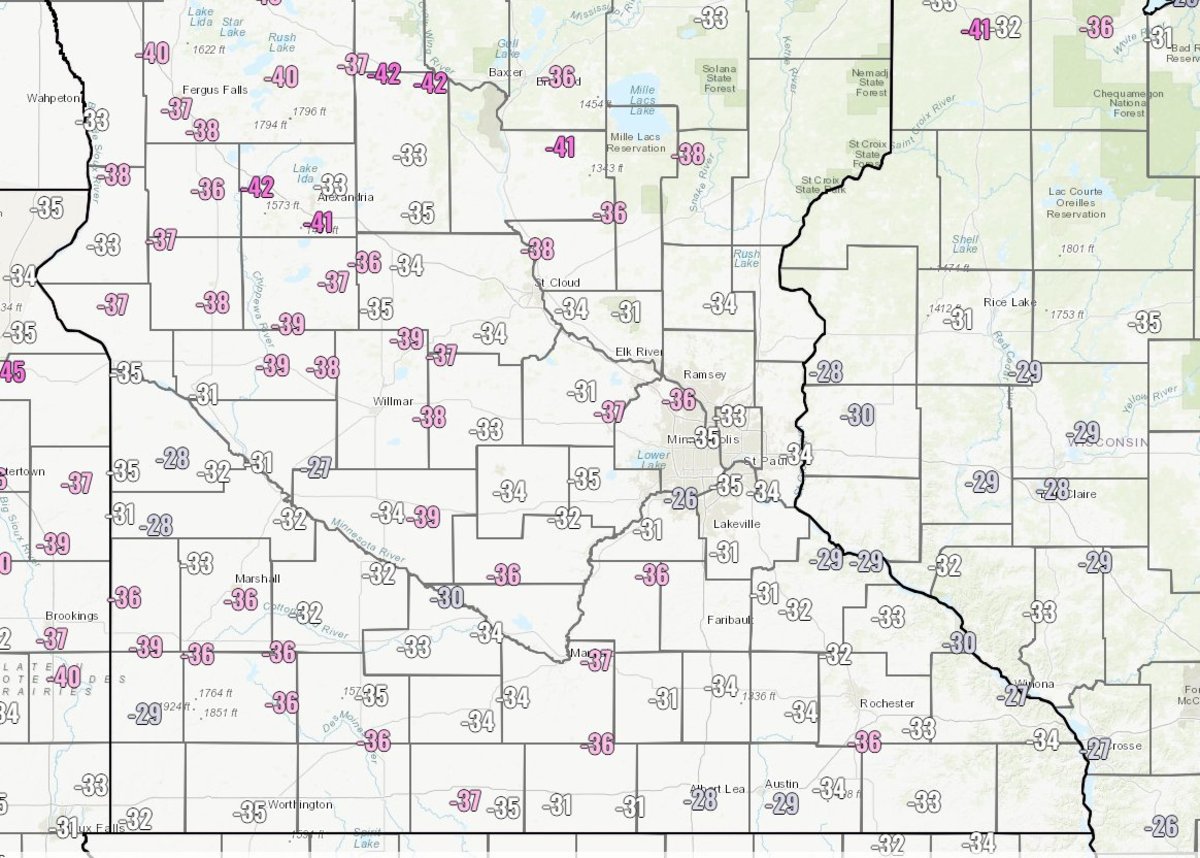 Here are the coldest wind chills in Minnesota — and worse is coming ...