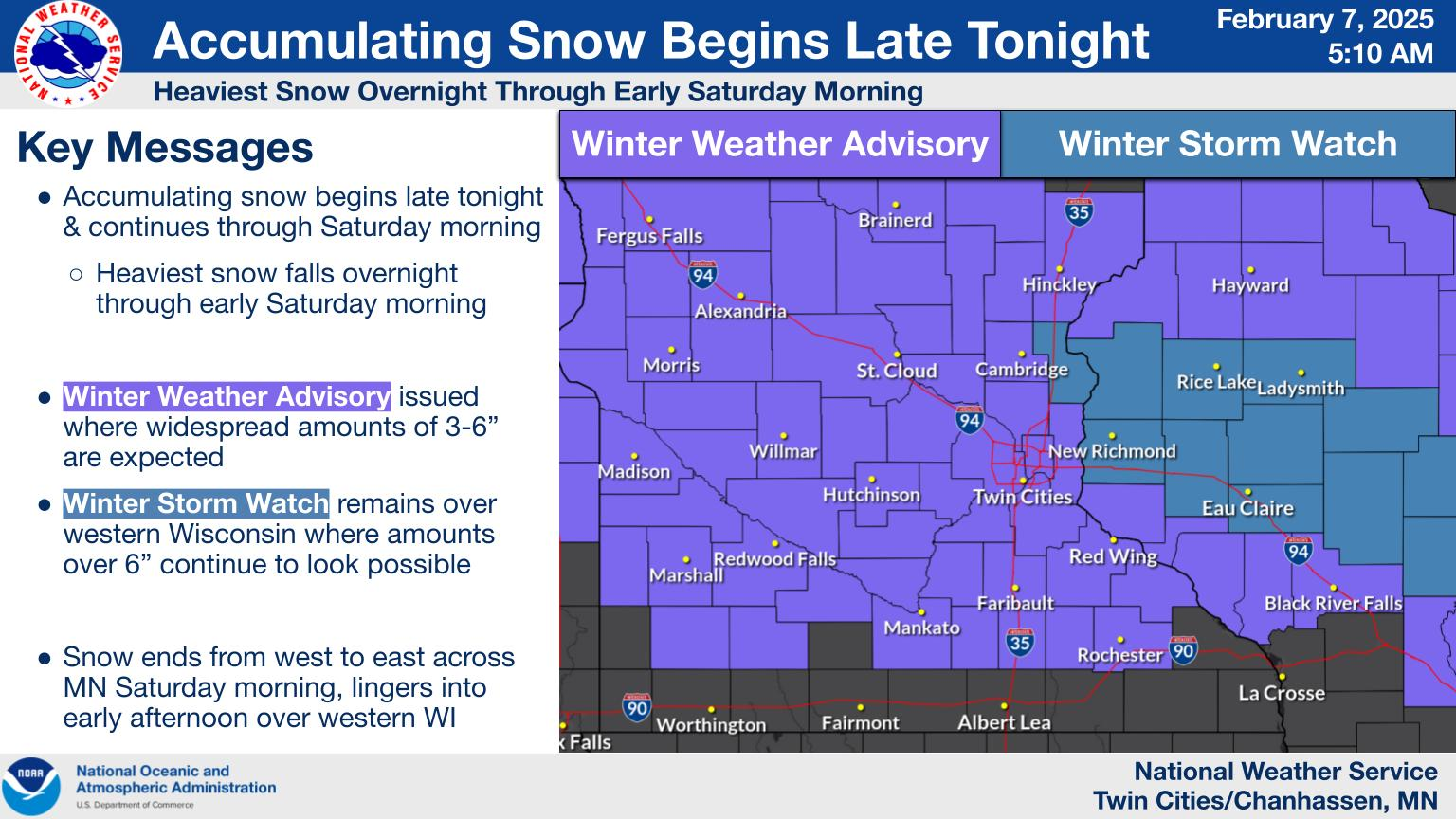 Winter storm watch now an advisory, Twin Cities still set for snow ...