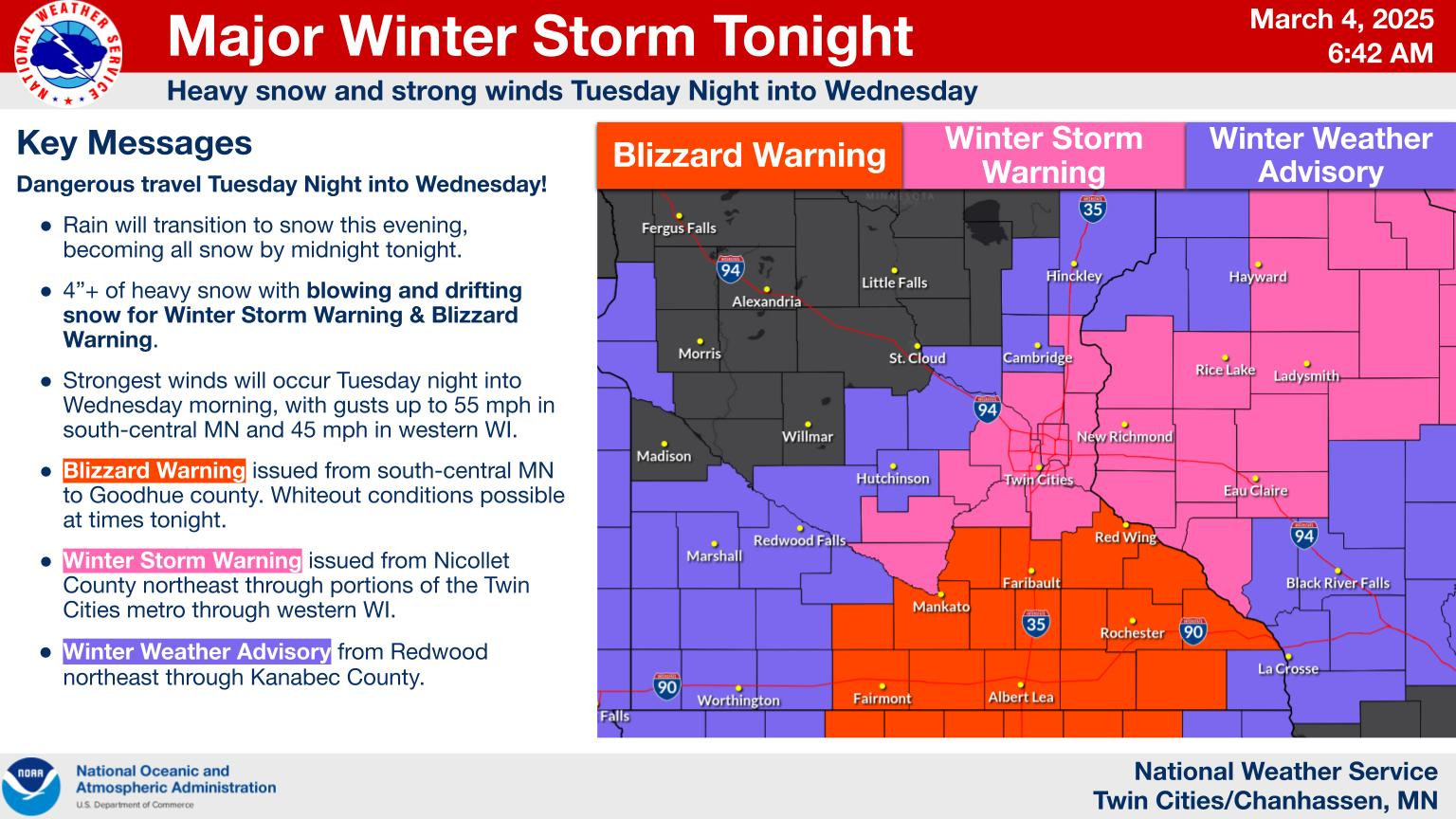 Blizzard, winter storm warnings ahead of 'heavy snow and ferocious ...