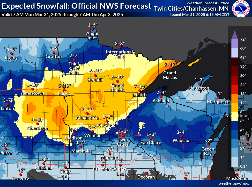 Winter storm watch issued as heavy snow approaches Minnesota - Bring Me ...