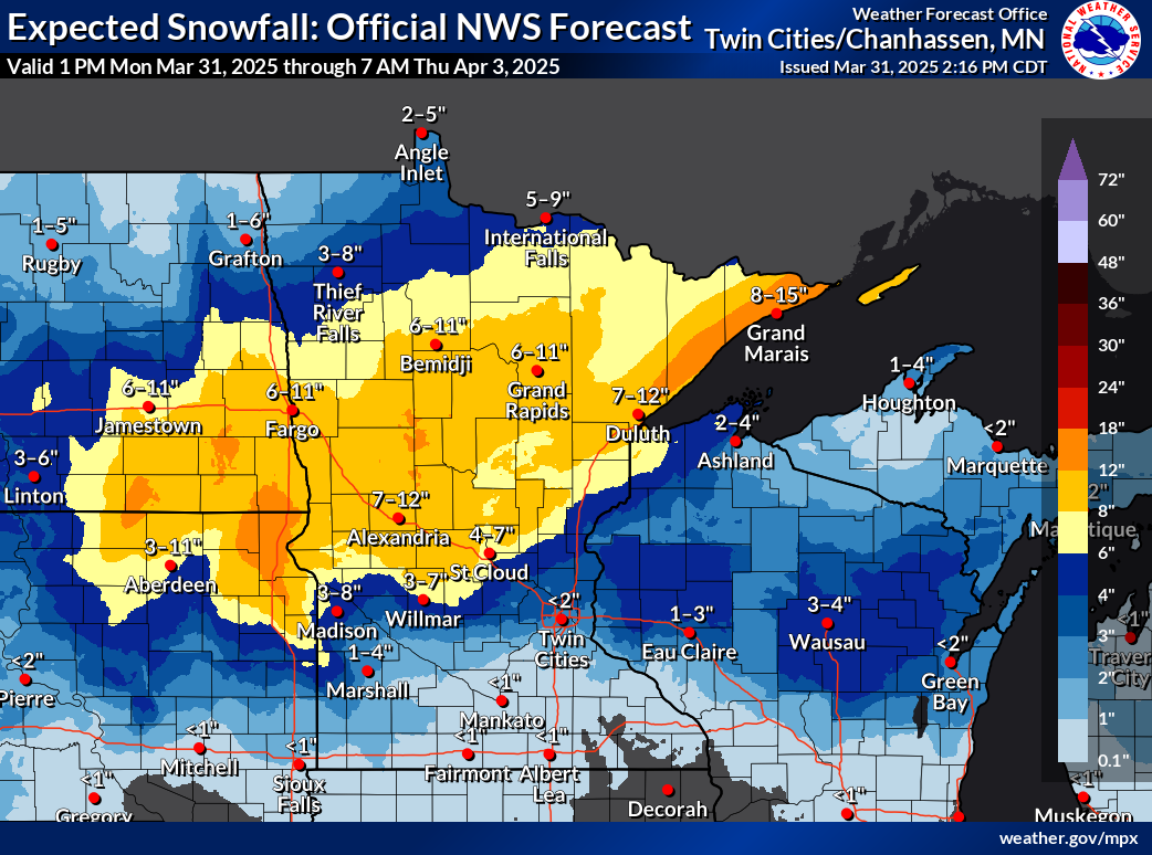 Winter storm to hammer Minnesota with up to a foot of snow - Bring Me ...