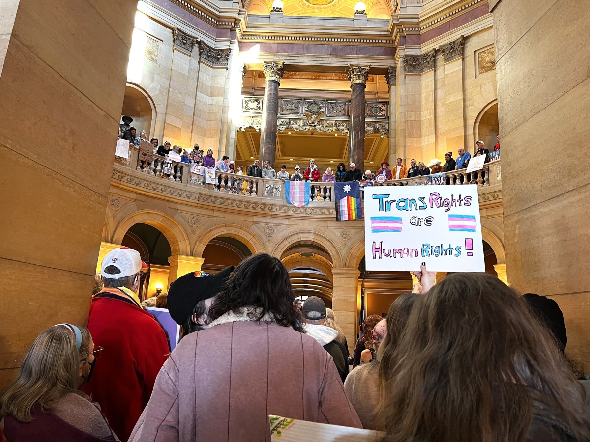 Hundreds gather at the Minnesota State Capitol to observe Trans Day of ...