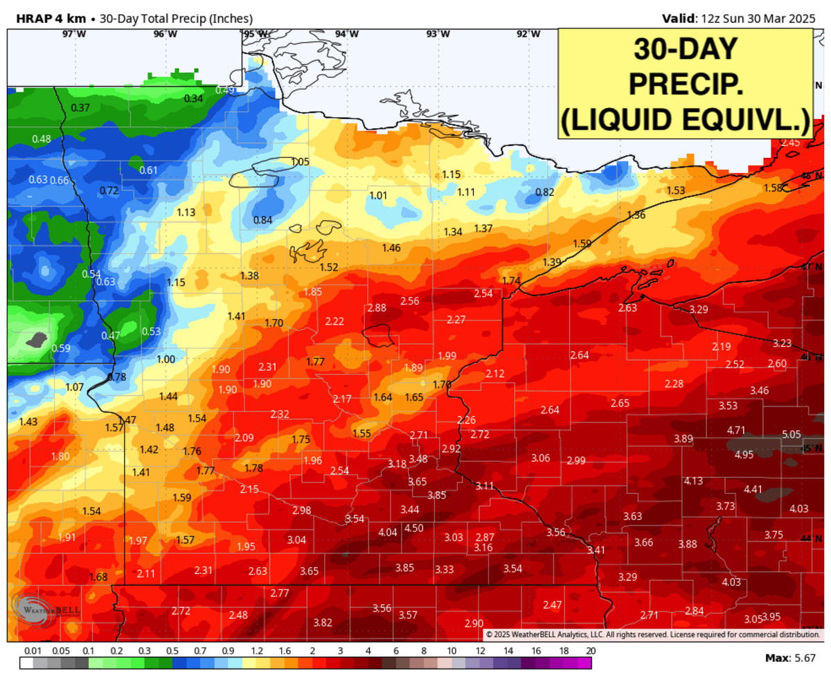 After a dull winter for Minnesota, a snowy and stormy March concludes ...