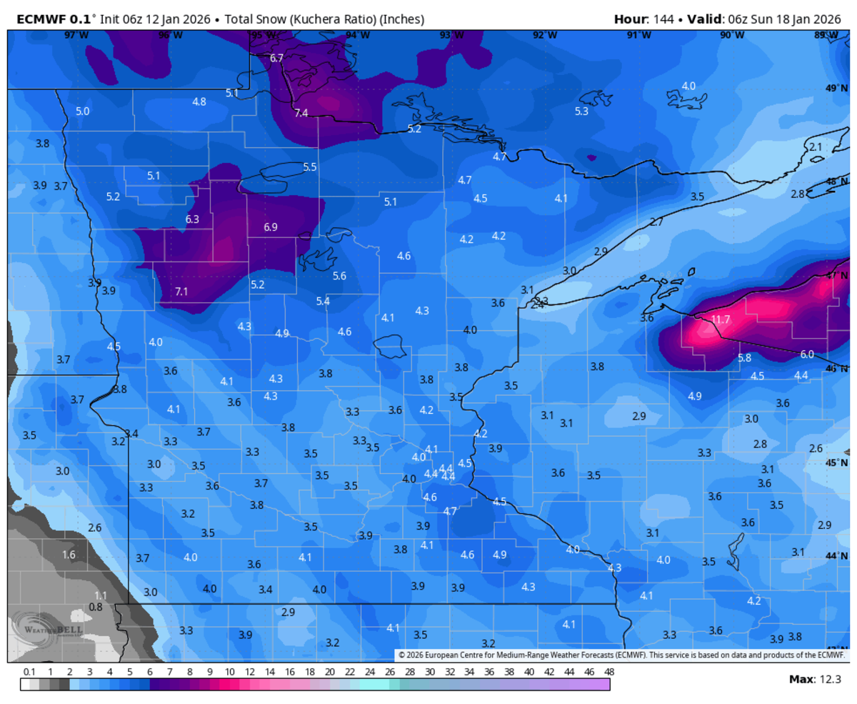 Accumulating snow for Minnesota this week ahead of another possible ...