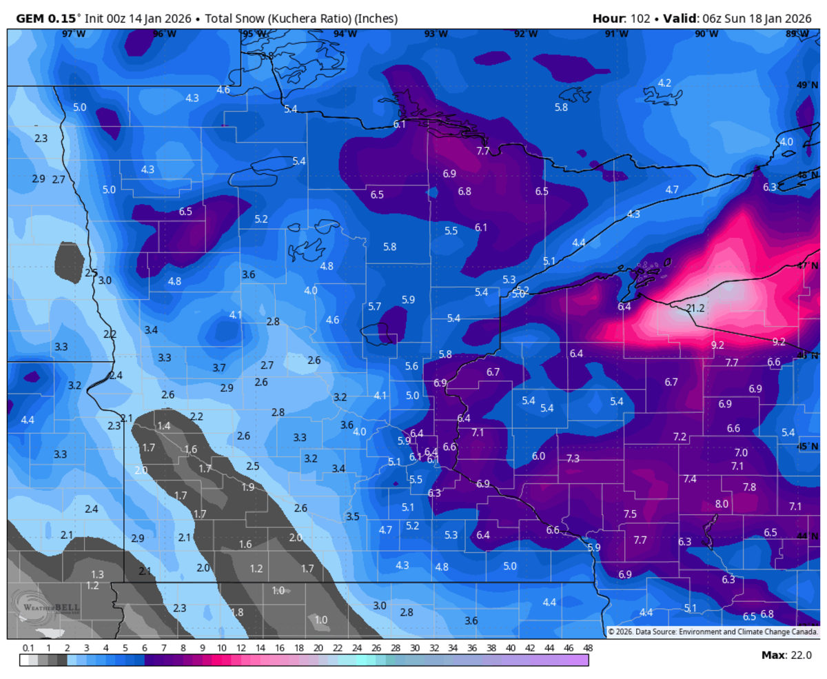 Waves of snow, gusty winds hit Minnesota before weekend temperature ...